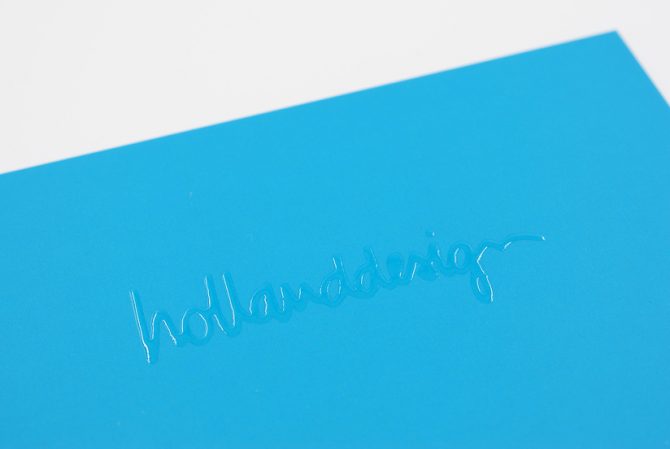 VISITENKARTE MIT RELIEFLACK / 3D-LACK – hollanddesign