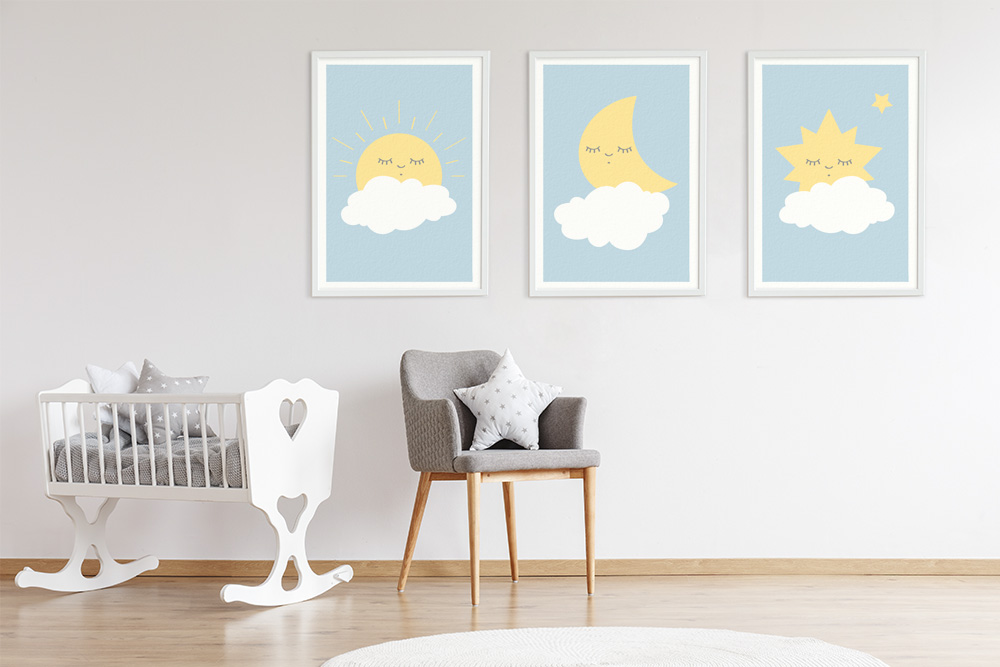 POSTER SONNE, MOND UND STERNE – hollanddesign